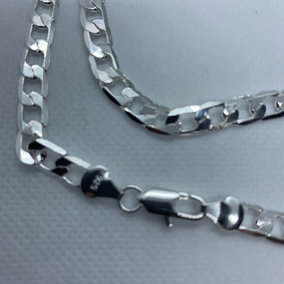 Accessories | 925 Sterling Silver Necklace 6mm Link Chain | Poshmark